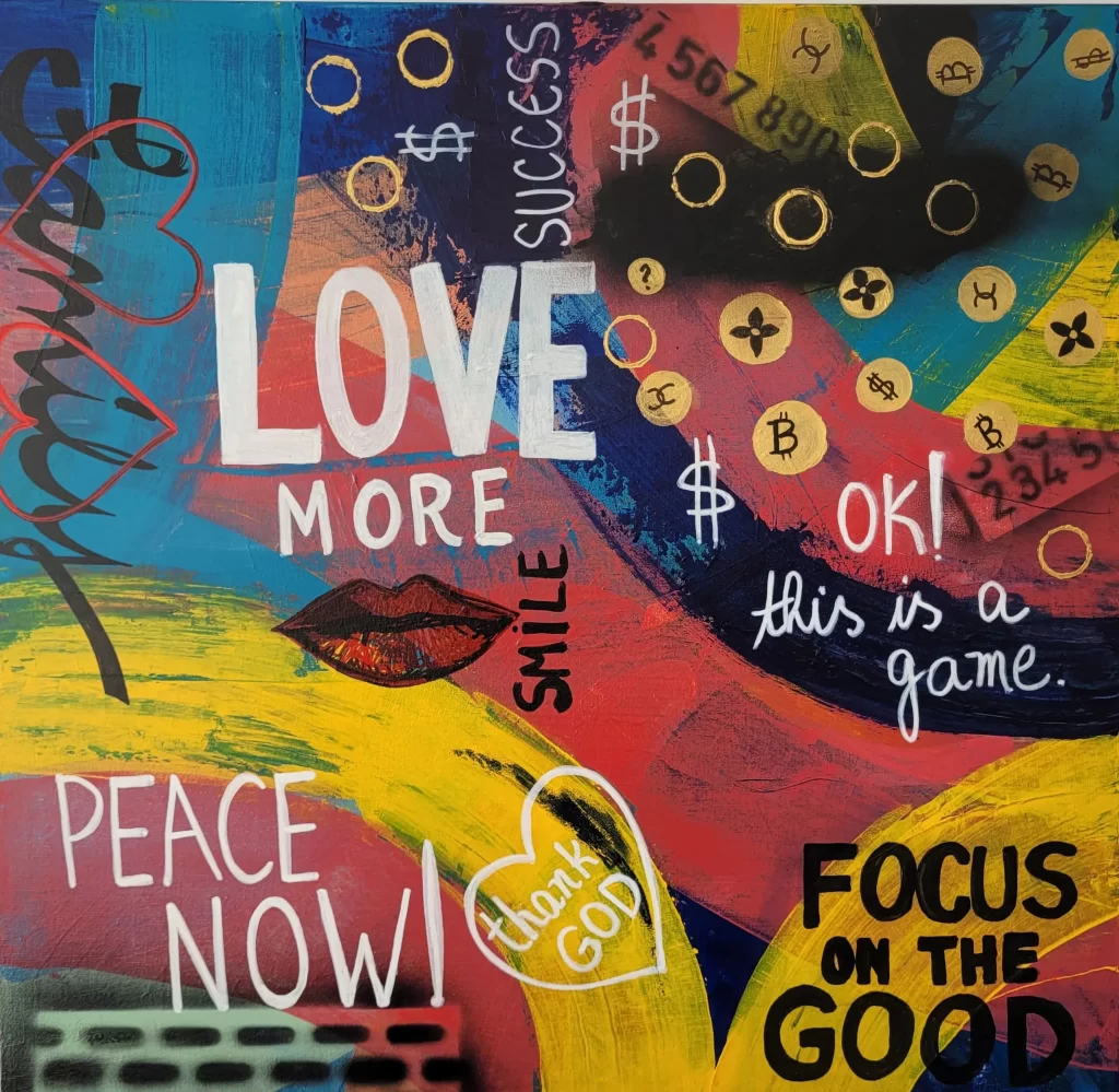 Acrílico em Tela Love More - Tereza Cabral Arte